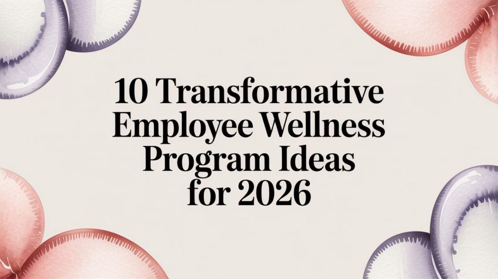 10 Transformative Employee Wellness Program Ideas for 2026
